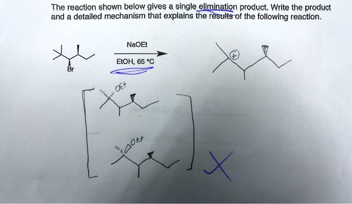 SOLVED:The reaction shown below gives a single_elimination product ... SOLVED:The reaction shown below gives a single_elimination product ...