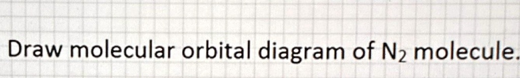 SOLVED: Draw molecular orbital diagram of N2 molecule Draw molecular ...