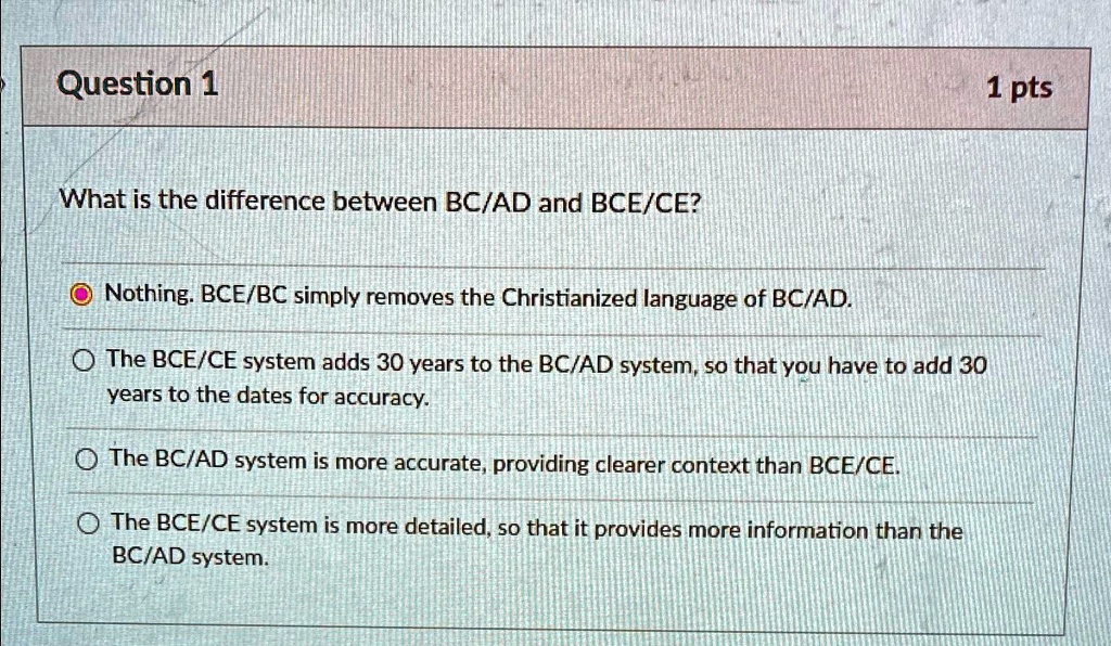 SOLVED: Question 1 1 pts What is the difference between B(C)/(A)D and ...