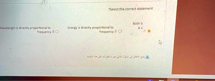 SOLVED: Select the correct statement: Both wavelength and frequency are directly proportional ...