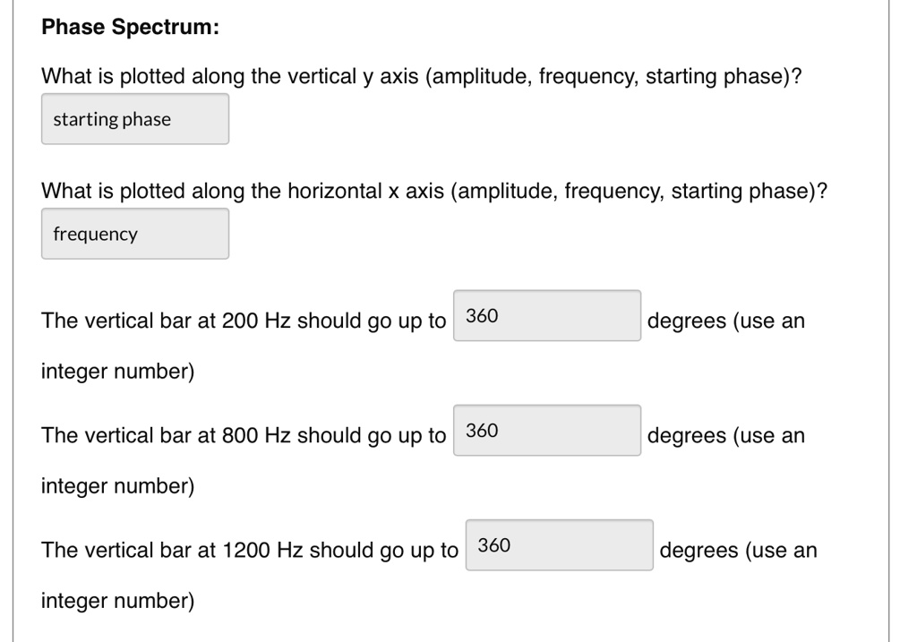 phase spectrum what is plotted along the vertical y axis amplitude ...