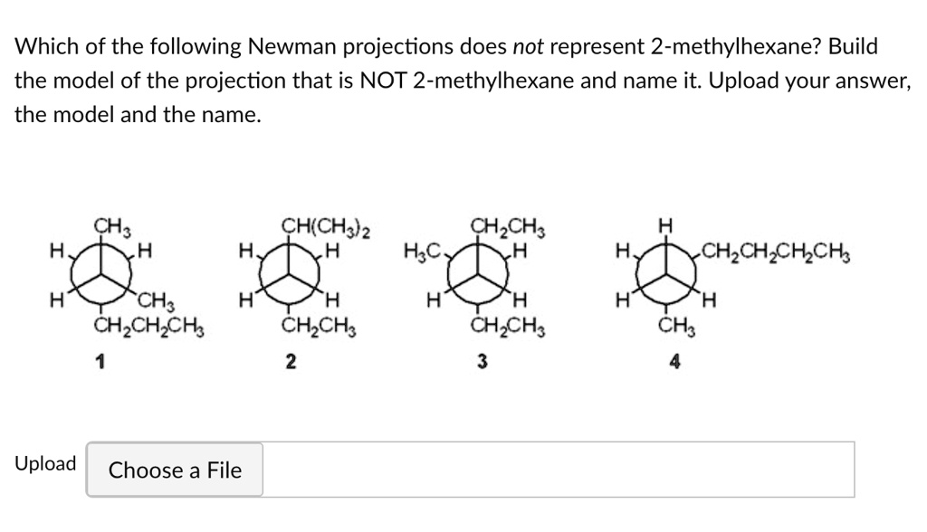 SOLVED: Which of the following Newman projections does not represent 2 ...