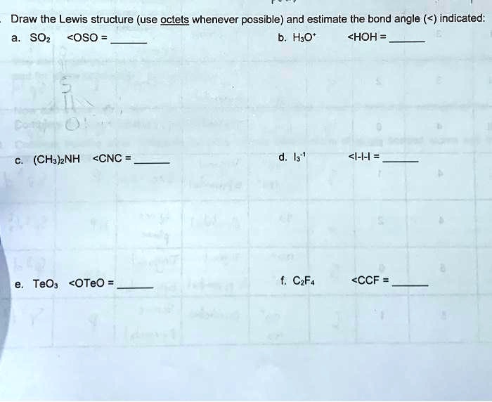 SOLVED: Draw the Lewis structure (use octets whenever possible) and ...