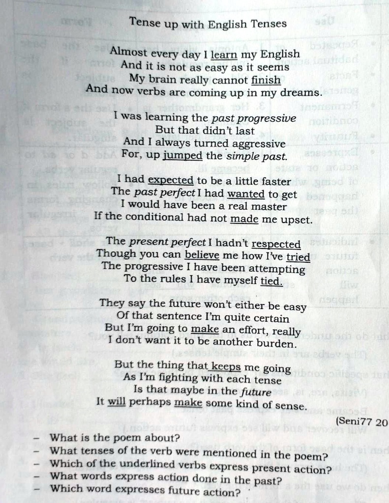 SOLVED: Please answer this question in English. Tense up with English ...