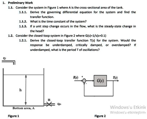 SOLVED: Preliminary Work 1. Consider the system in Figure 1 where A is ...