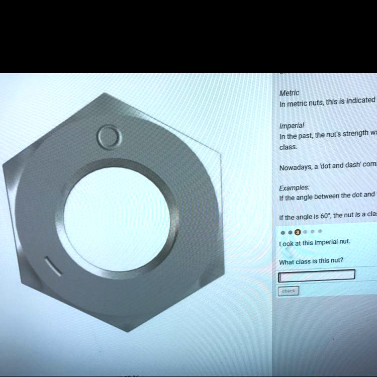 SOLVED: ' I don’t know what nut this is anyone know Metric In metric ...