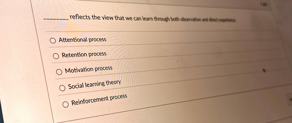 reflects the view that we can learn through both observation and direct experience attentional ...