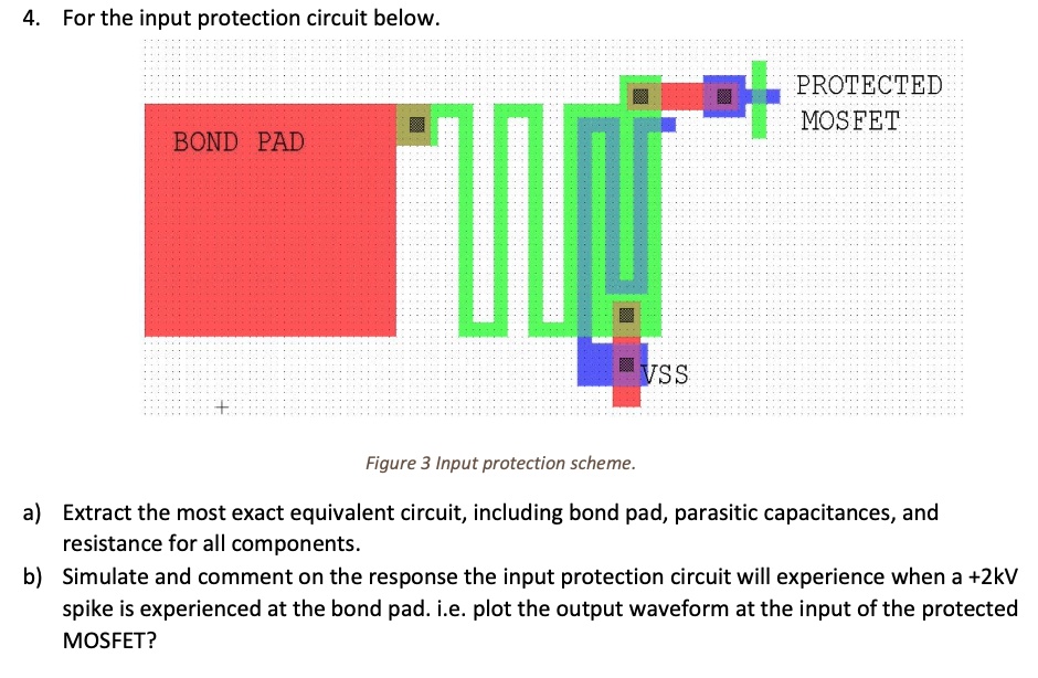 4. For the input protection circuit below. BOND PAD + VSS PROTECTED ...