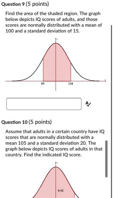 SOLVED: Question 9 (5 points) Find the area of the shaded region. The ...