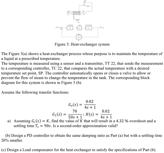 SOLVED: Figure 3: Heat-exchanger system Figure 3(a) shows a heat ...