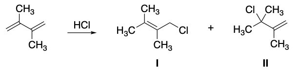 SOLVED: In the given reaction, label the thermodynamic and 1,2-product. CH3 Cl CH3 H3C CH3 HCl ...