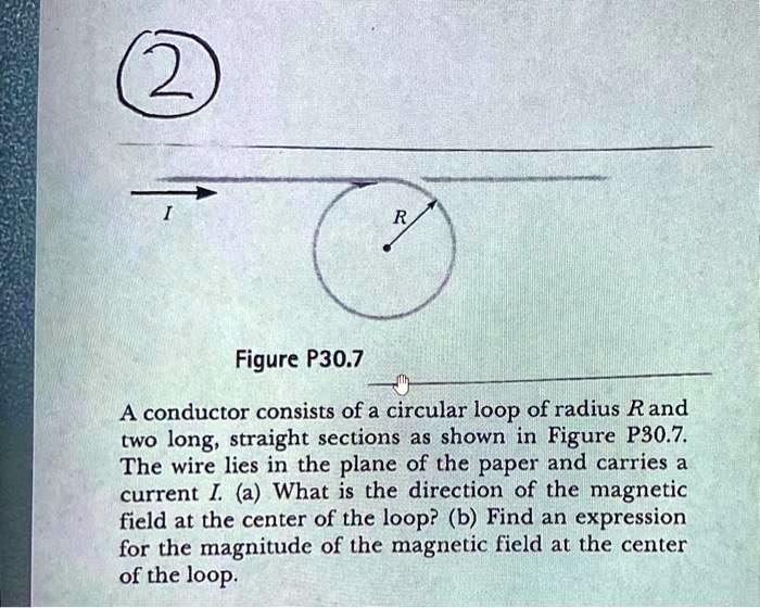 SOLVED: please explain and show all work. thx! Figure P30.7 A conductor consists of a circular ...