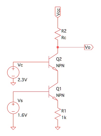 SOLVED: Consider the cascode circuit below with degeneration resistor. An external voltage ...