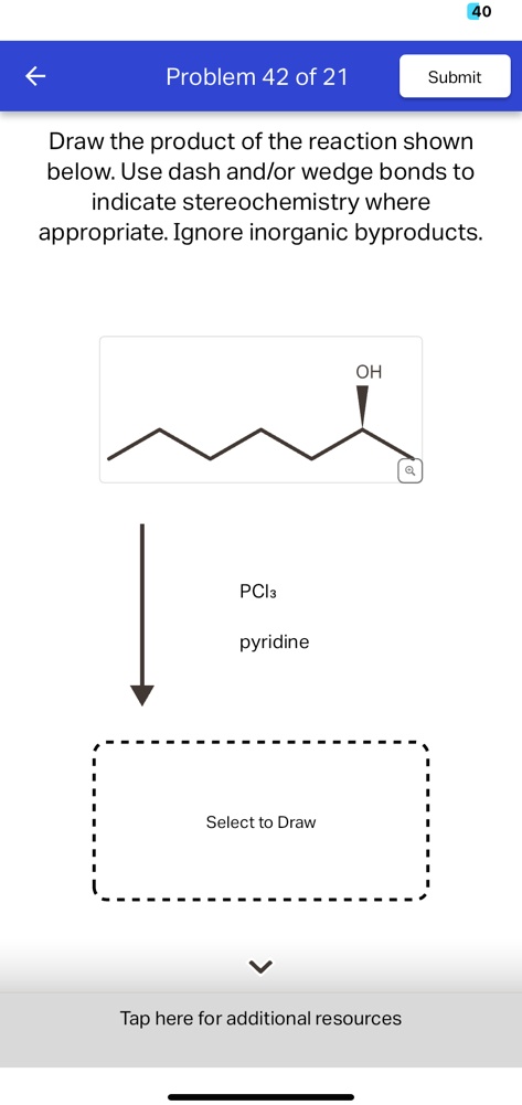SOLVED: Texts: 40 Problem 42 of 21 Submit Draw the product of the ...
