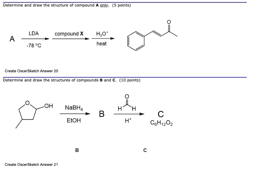 determine and draw the structure of compound ony 5 points lda compound ...