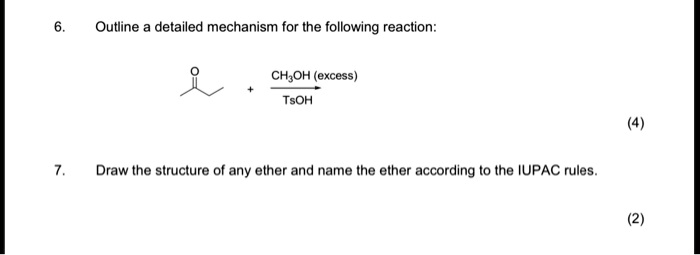 SOLVED: Outline a detailed mechanism for the following reaction: CH3OH ...