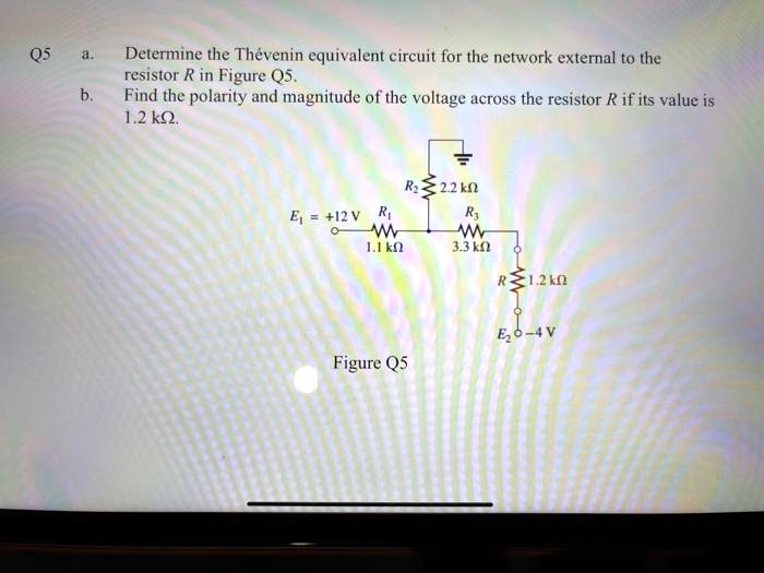 SOLVED: Determine the Thevenin equivalent circuit for the network external to the resistor R in ...