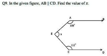 SOLVED: In the given figure AB || CD, find the value of x.