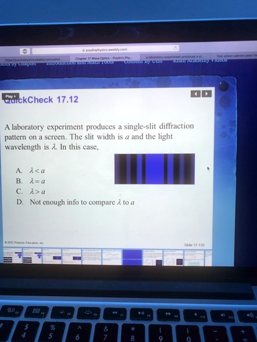 SOLVED: QCkCheck 17.12 A laboratory experiment produces a single-slit ...