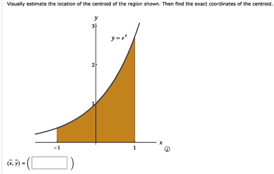 SOLVED: Visually estimate the location of the centroid of the region ...
