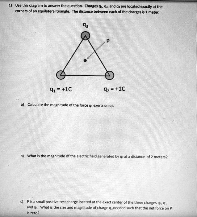 use this diagram to answer the question charges g qz and 9a are located ...