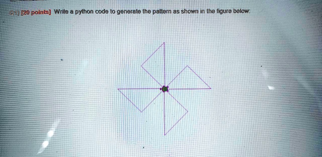 Solved 20 Points Write Python Code To Generate He Pattern As Shown 0924