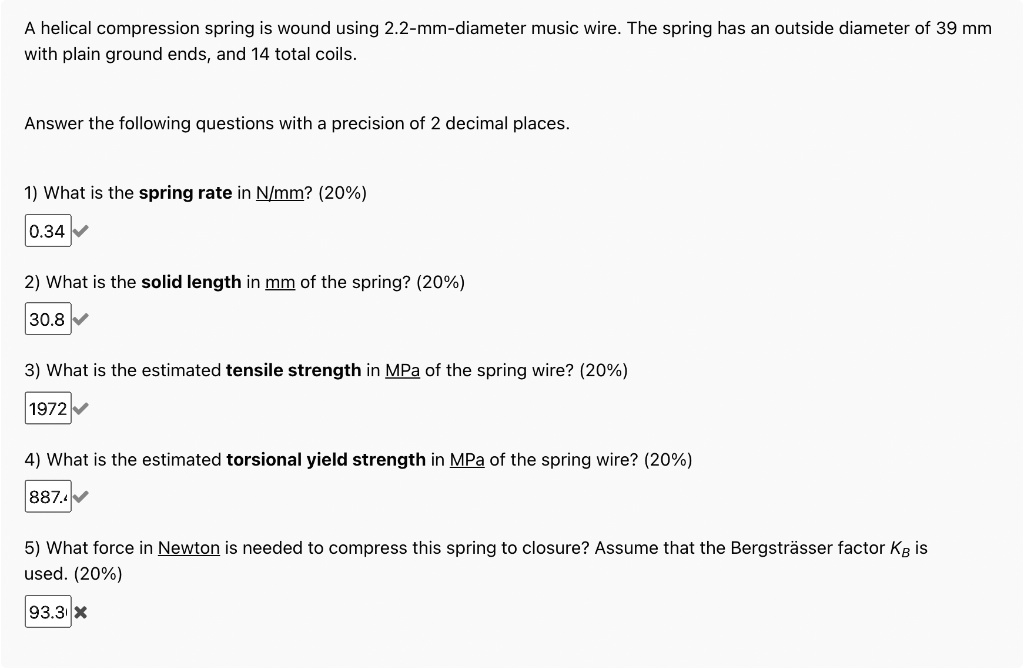SOLVED: Please solve the last question and show workings. A helical ... SOLVED: Please solve the last question and show workings. A helical ...