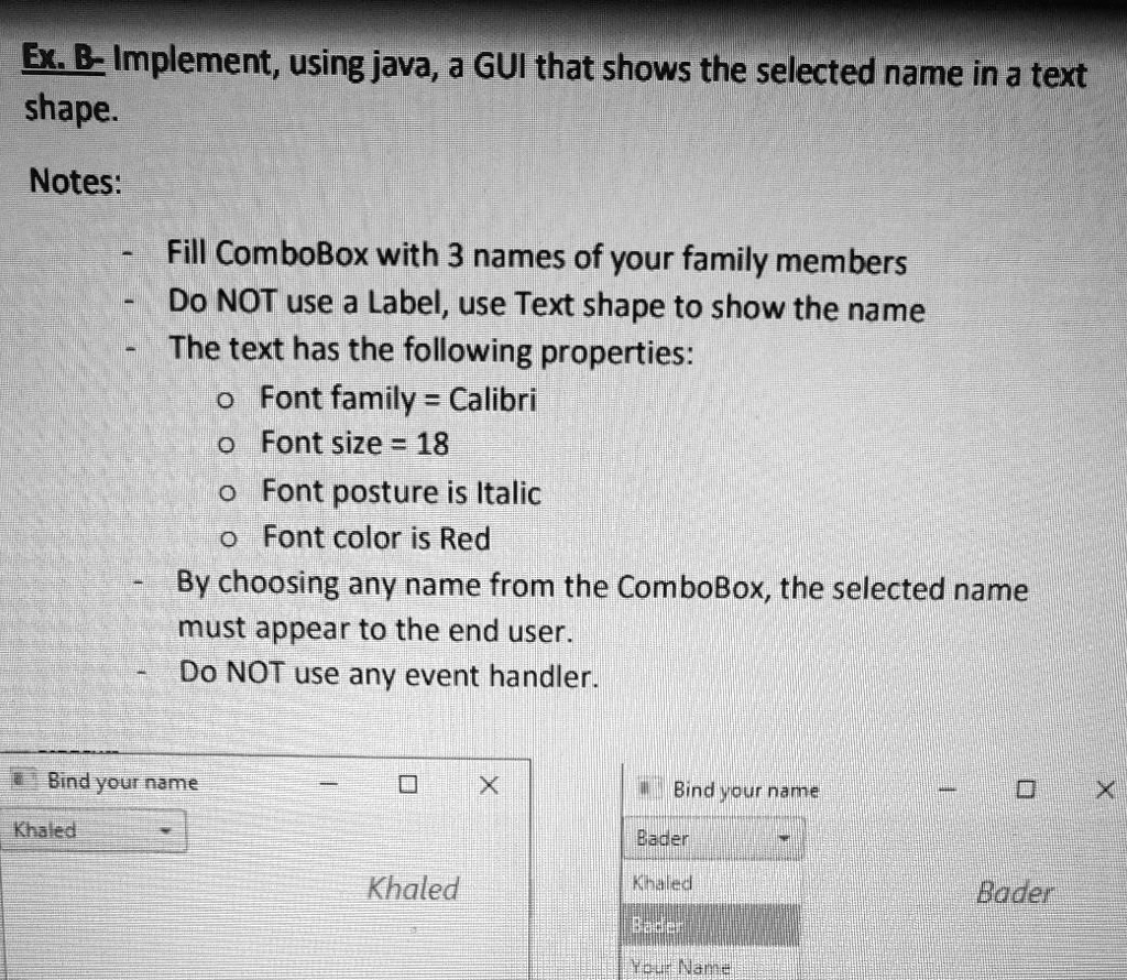 Solved Please Use Javafx Exercise Implement A Gui Using Javafx That Displays The Selected