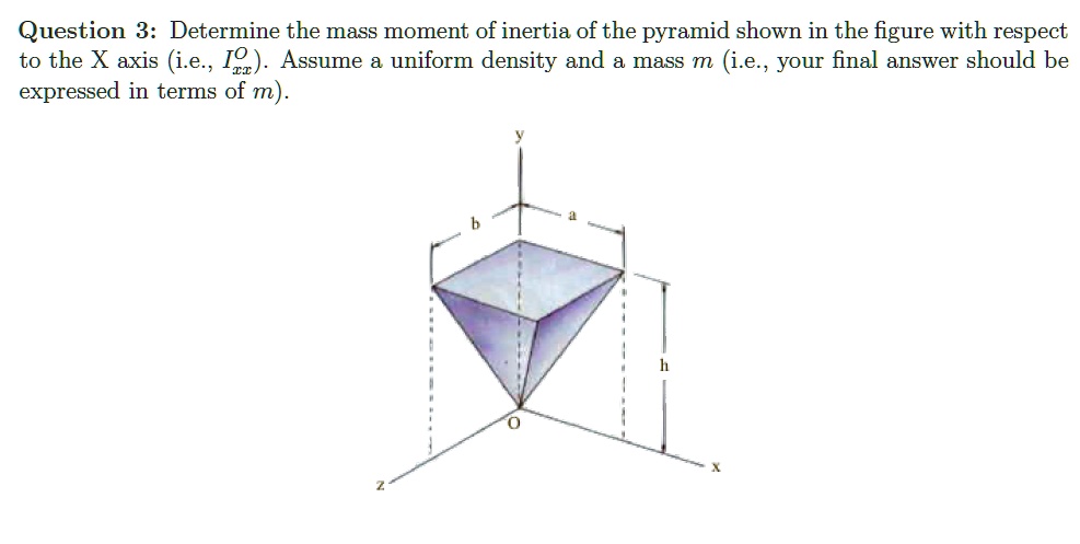 SOLVED: Determine the mass moment of inertia of the pyramid shown in ...