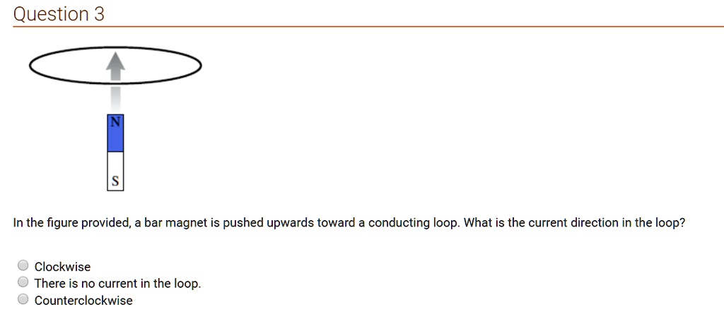SOLVED: Question 3 In the figure provided, a bar magnet is pushed ...