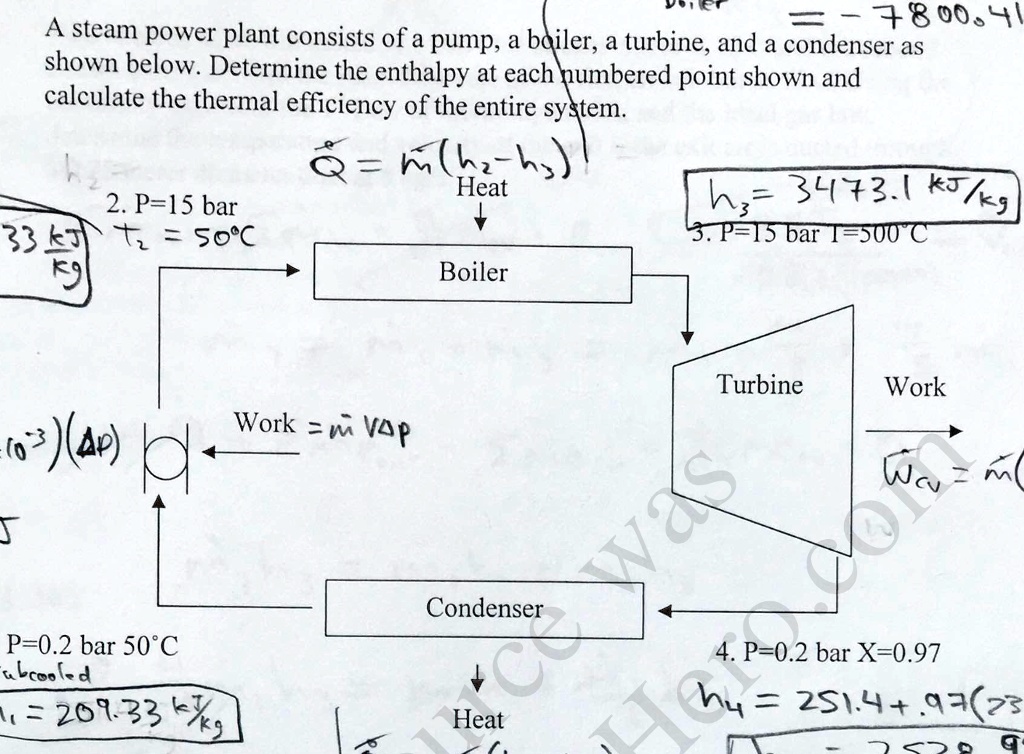 VIDEO solution: +8004 A steam power plant consists of a pump, a boiler ...