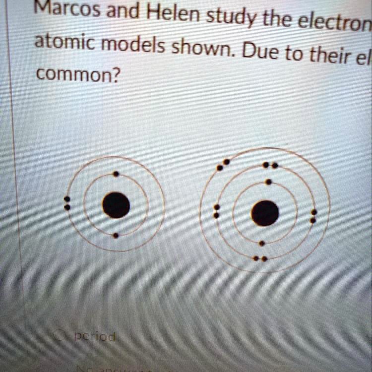 SOLVED: Marcos and Helen study the electron configurations of neutral ...