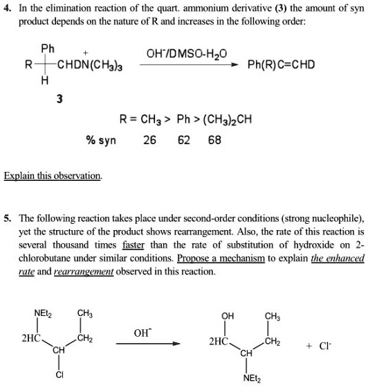 [GET ANSWER] in the elimination reaction of the quant ammonium ...