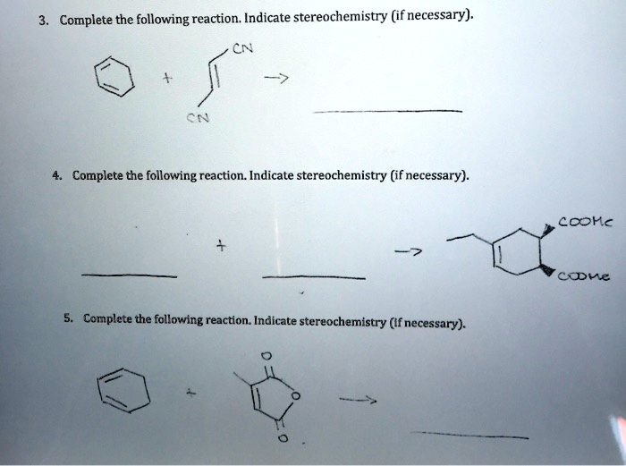 [GET ANSWER] 3. Complete the following reaction. Indicate ...
