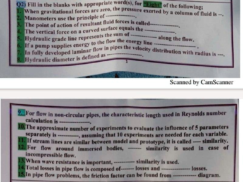 SOLVED: 02) Fill in the blanks with appropriate word(s) for each of the ...