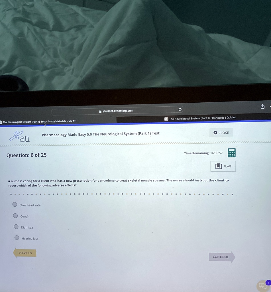 the neurological system part 1 test study materials my ati ...