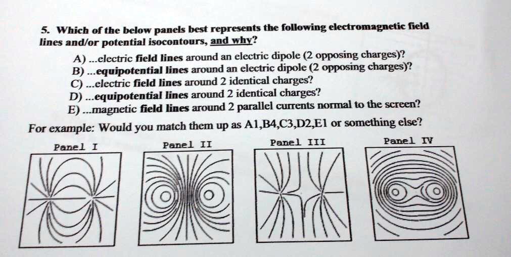 which of the below panels best represents the following clectromagnetic ...