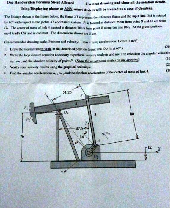 SOLVED: Text: One Handwritten Formula Sheet Allowed Use neat drawing ...