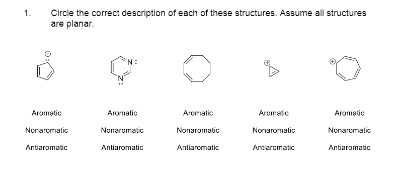 SOLVED: Circle the correct description of each of these structures ...