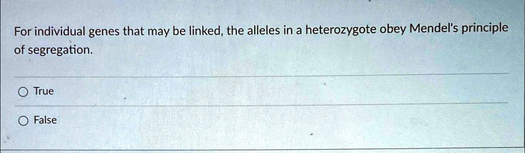 For individual genes that may be linked, the alleles in a heterozygote ...