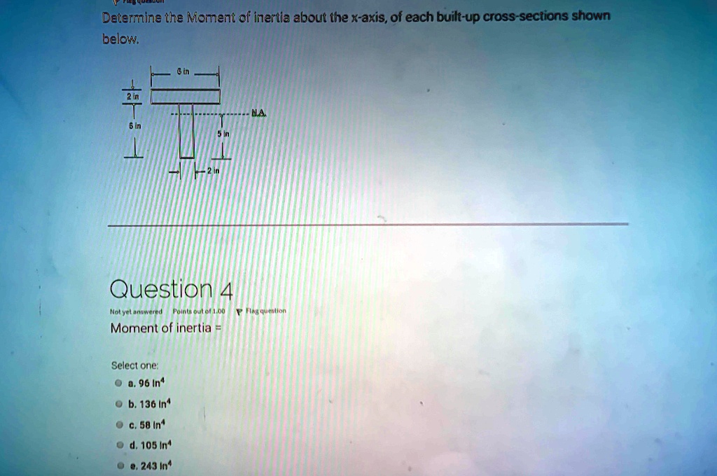 Moment Of Inertia Determine The Mornent Of Inertia About The X Axisof