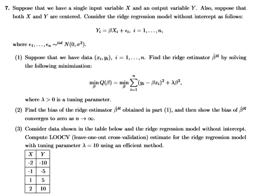 7 suppose that wc have a single input variable x and an oulput variable y also suppose thal bolh ...