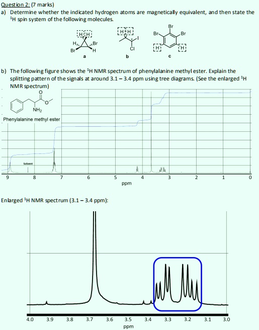 SOLVED: Question 2 (7 marks): Determine whether the indicated hydrogen ...