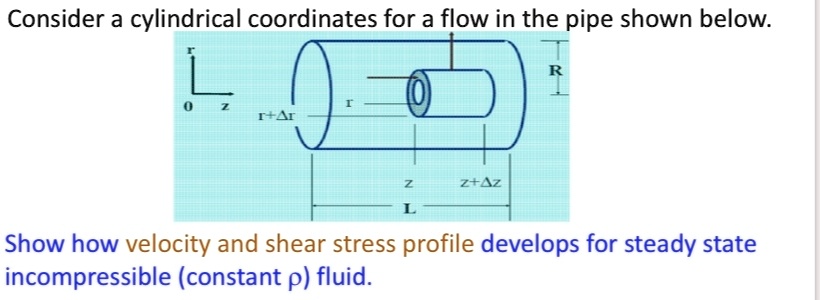 [GET ANSWER] consider a cylindrical coordinates for a flow in the pipe ...