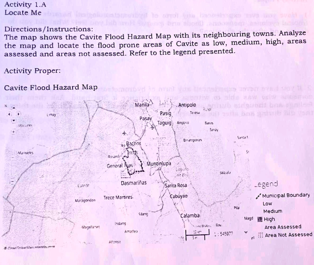 SOLVED: Flood-prone municipalities/areas of Cavite that are classified ...