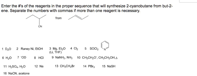 [GET ANSWER] enter the s of the reagents in the proper sequence that ...