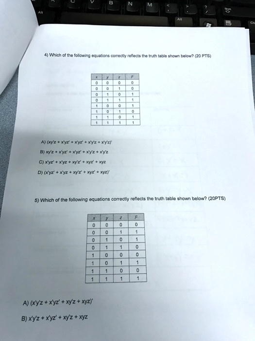 SOLVED: 4) Which of the following equations correctly reflects the ...
