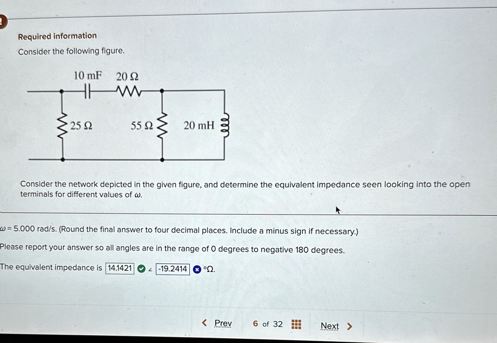 required information consider the following figure 10 mf 20 25 55 20 mh consider the network ...
