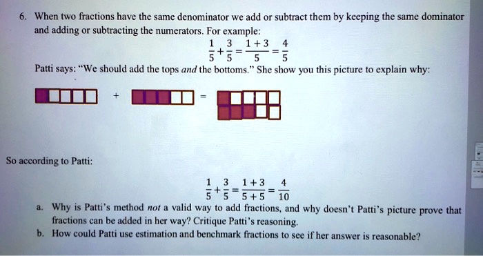 when two fractions have the same denominator we add or subtract them by keeping the same ...
