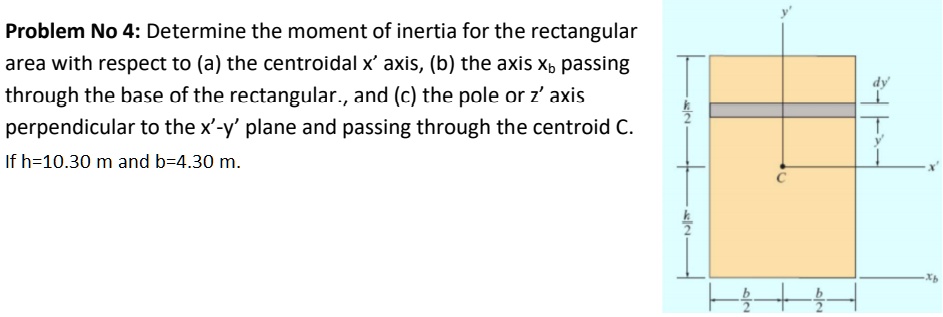 problem no 4 determine the moment of inertia for the rectangular area ...
